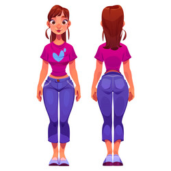 Woman Standing Back View Vector Images (over 1,000)