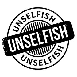 Unselfish rubber stamp Royalty Free Vector Image