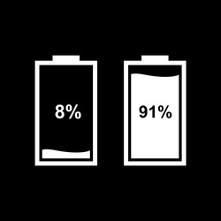 Battery indicator icon Royalty Free Vector Image