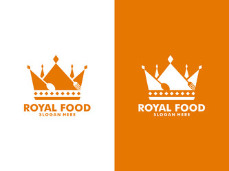 Food king logo template design Royalty Free Vector Image