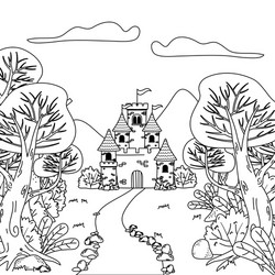 Castle with pennants design Royalty Free Vector Image