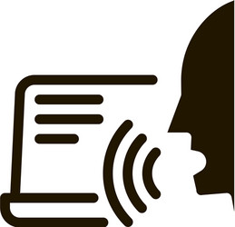 Human voice diagnostics control icon Royalty Free Vector
