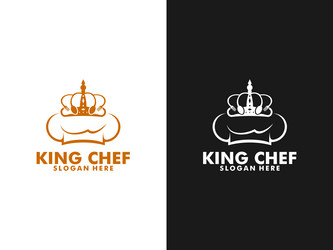 Food king logo template design Royalty Free Vector Image