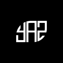 Yaz letter logo design on black background Vector Image