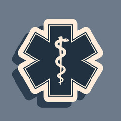 Medical symbol of the emergency - star life Vector Image