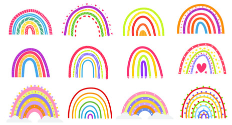 Cartoon rainbow collection Royalty Free Vector Image