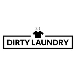 Dirty laundry label flat Royalty Free Vector Image