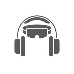 Ear and eye protection icon symbol isolated Vector Image