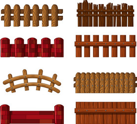 Cartoon colorful wooden fence Royalty Free Vector Image