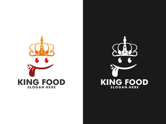 Food king logo template design Royalty Free Vector Image