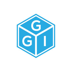 Ggi letter logo design on white background Vector Image