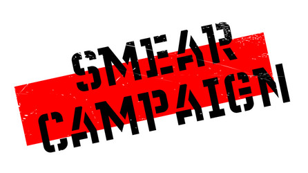 Smear campaign rubber stamp Royalty Free Vector Image