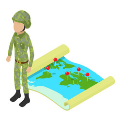 Modern army soldier icon simple style Royalty Free Vector