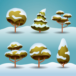 Old tree icon cartoon green woodland plant Vector Image