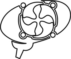 Key brain star commitment teamwork together Vector Image