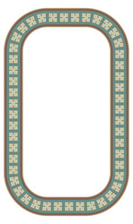 Ethnic frame rectangular border with native Vector Image