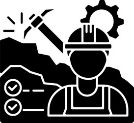 Construction site black glyph icon Royalty Free Vector Image