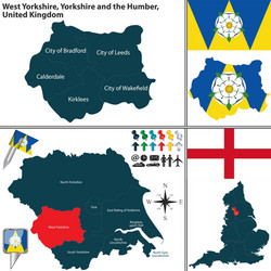 Lincolnshire yorkshire and the humber Royalty Free Vector