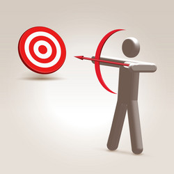 Goal achievement path chart to target successful Vector Image