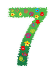 Set of numbers christmas tree from 1 to 3 Vector Image