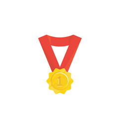 Gold medal design isolated on white background Vector Image