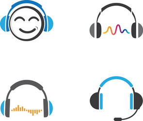 Headset icon logo Royalty Free Vector Image - VectorStock