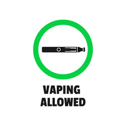 No vaping allowed sign or sticker design Vector Image