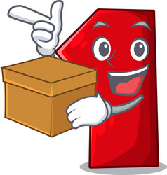 Wink number one index finger on cartoon Royalty Free Vector