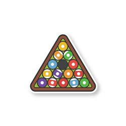 Vintage billiard label emblem or logo Royalty Free Vector