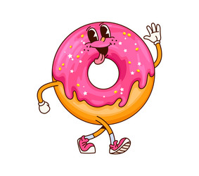 Cartoon Capybara With Donut And Pink Glasses Vector Image