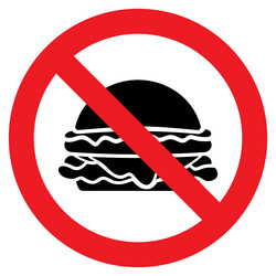Food ban sign Royalty Free Vector Image - VectorStock
