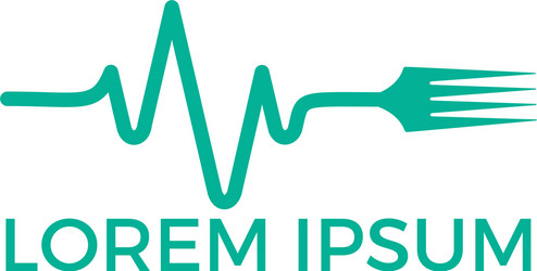 Pulse food logo design Royalty Free Vector Image