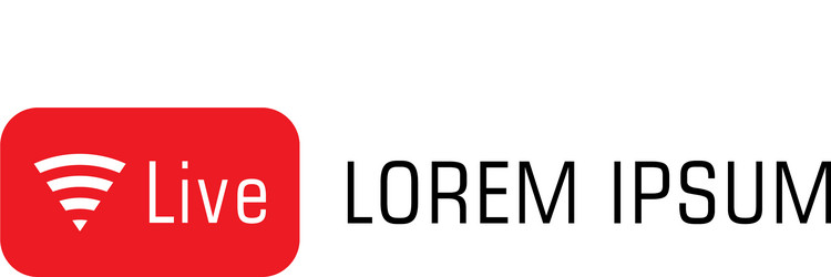 Tv channel rounded logo design template Royalty Free Vector