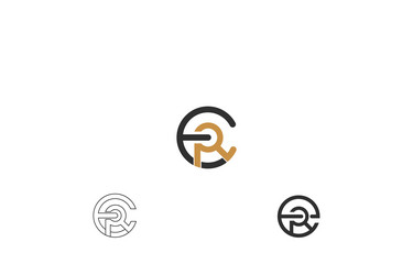 Alphabet initials logo re er r and e Royalty Free Vector