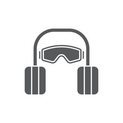 Ear and eye protection icon symbol isolated Vector Image