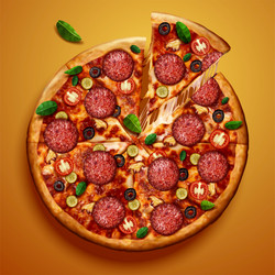 Pepperoni pizza banner ads Royalty Free Vector Image