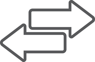 Two arrows or transfer linear style sign Vector Image