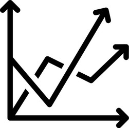 Growth chart Royalty Free Vector Image - VectorStock