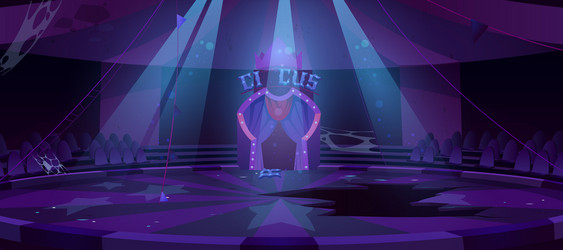 Cartoon circus arena indoor area Royalty Free Vector Image
