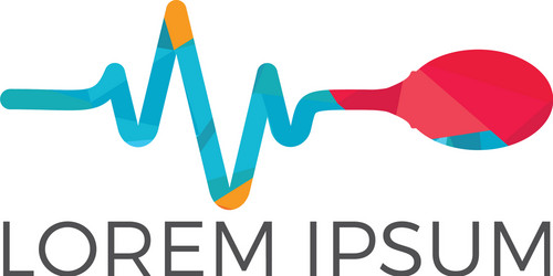 Pulse food logo design Royalty Free Vector Image