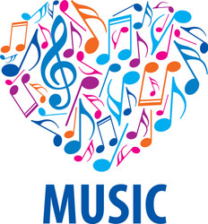 Sign music of musical notes Royalty Free Vector Image