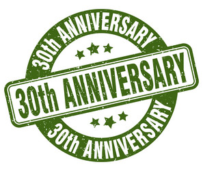 30th anniversary stamp label Royalty Free Vector Image
