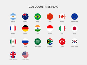 Apec countries flag icons collection Royalty Free Vector