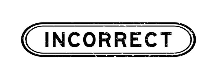 Grunge black wrong word rubber seal stamp Vector Image