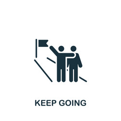 Keep going icon monochrome simple business Vector Image