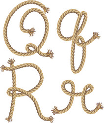 Rope alphabet Royalty Free Vector Image - VectorStock