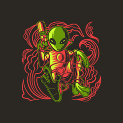 Alien clipart design Royalty Free Vector Image