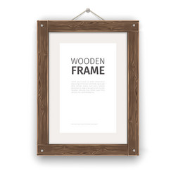 Old vintage wood frame Royalty Free Vector Image