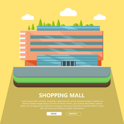 Shopping mall web template in flat design Vector Image