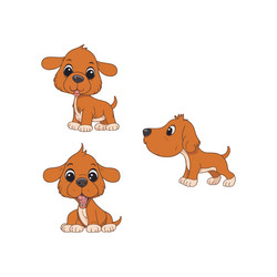 Cartoon dog collection set Royalty Free Vector Image